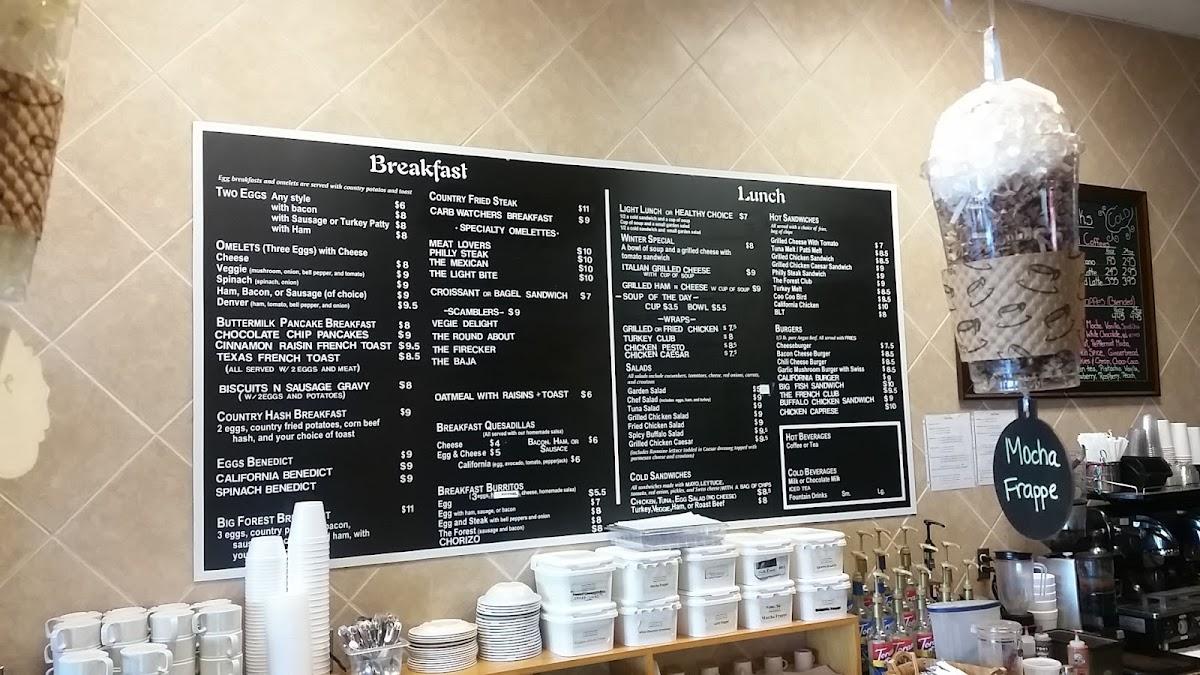 Menu at Forest Cafe & Bakery, The Woodlands