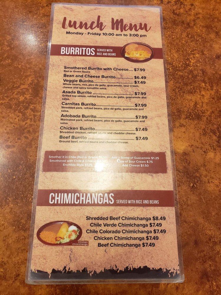 Menu at La Hacienda Salt Lake restaurant, Salt Lake City, S Redwood Rd