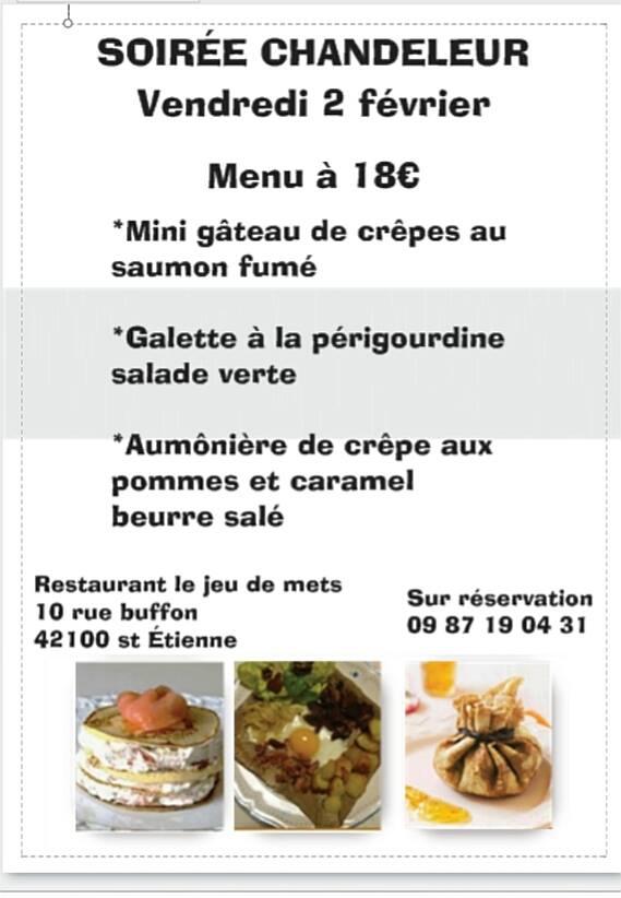 Menu at Le Jeu De Mets - Saint-Étienne restaurant, Saint-Étienne