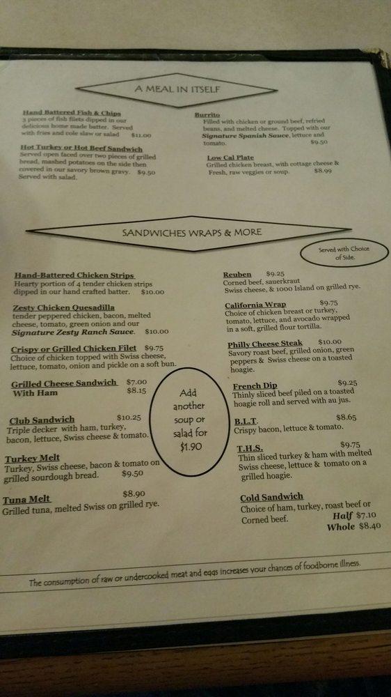 Menu at Parkside Cafe, Medford