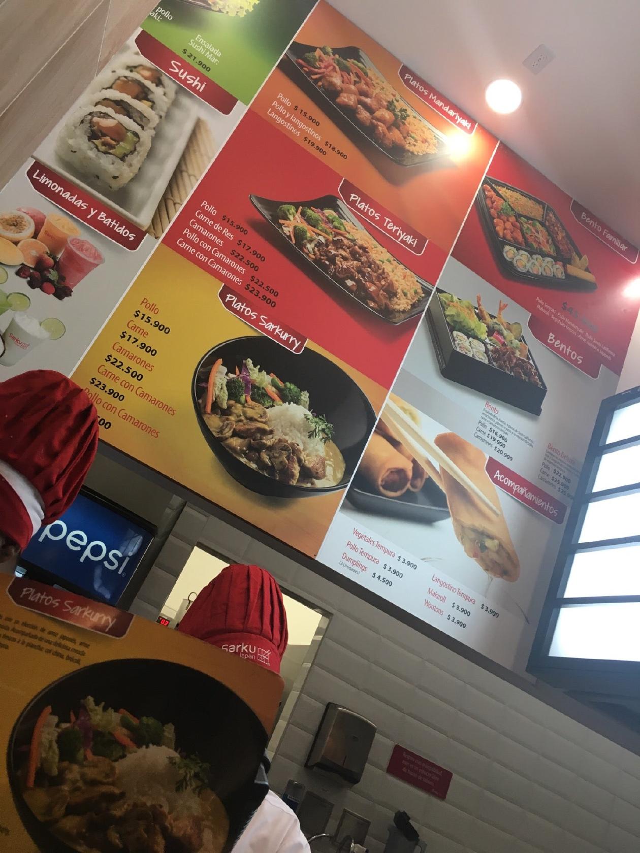 Carta del restaurante Sarku Japan Colina, Bogotá