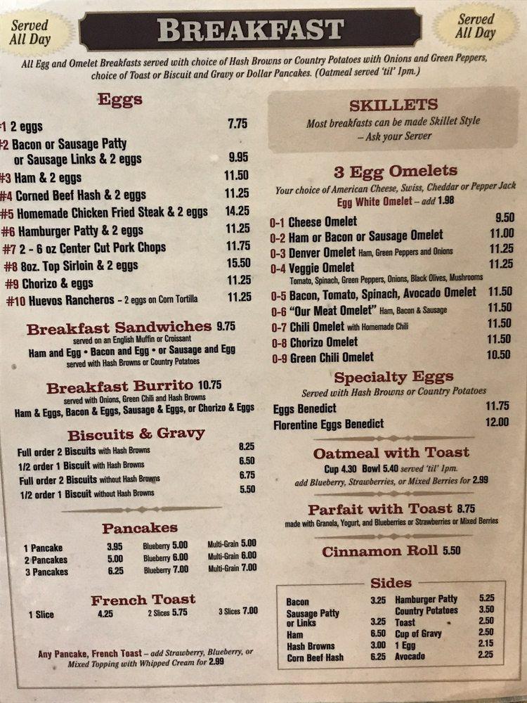 Menu at Show Low Cafe, Show Low, 480 W Deuce of Clubs
