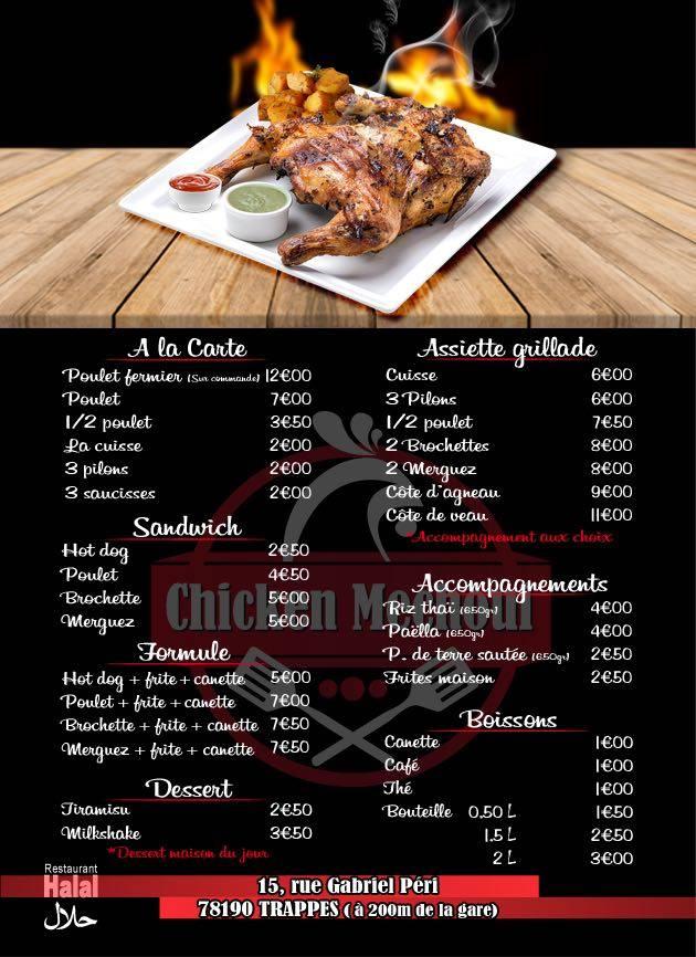 Menu at Chicken Mechoui - Trappes restaurant, Trappes