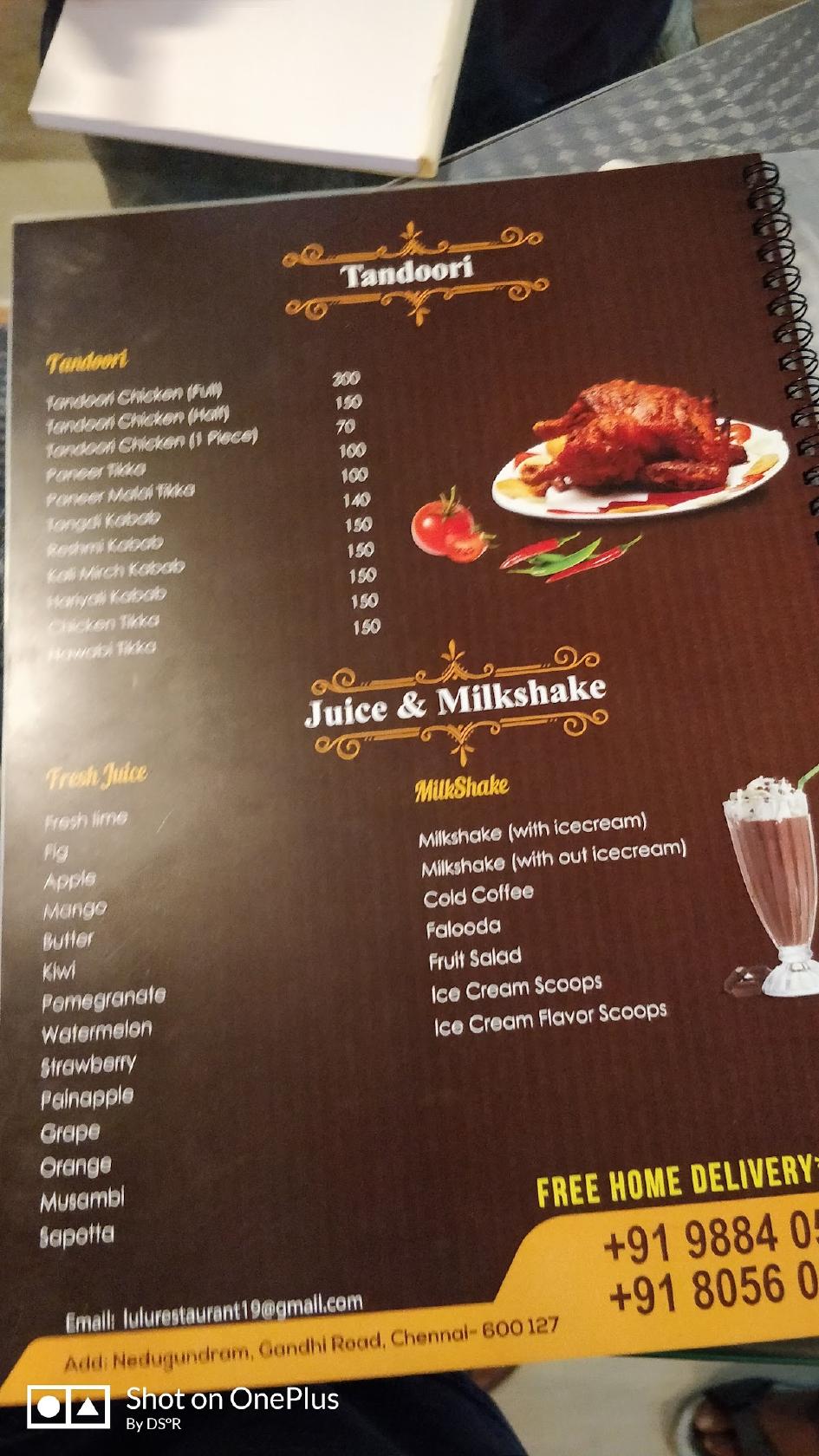 Menu at Chillax Hot & Cool, Chennai