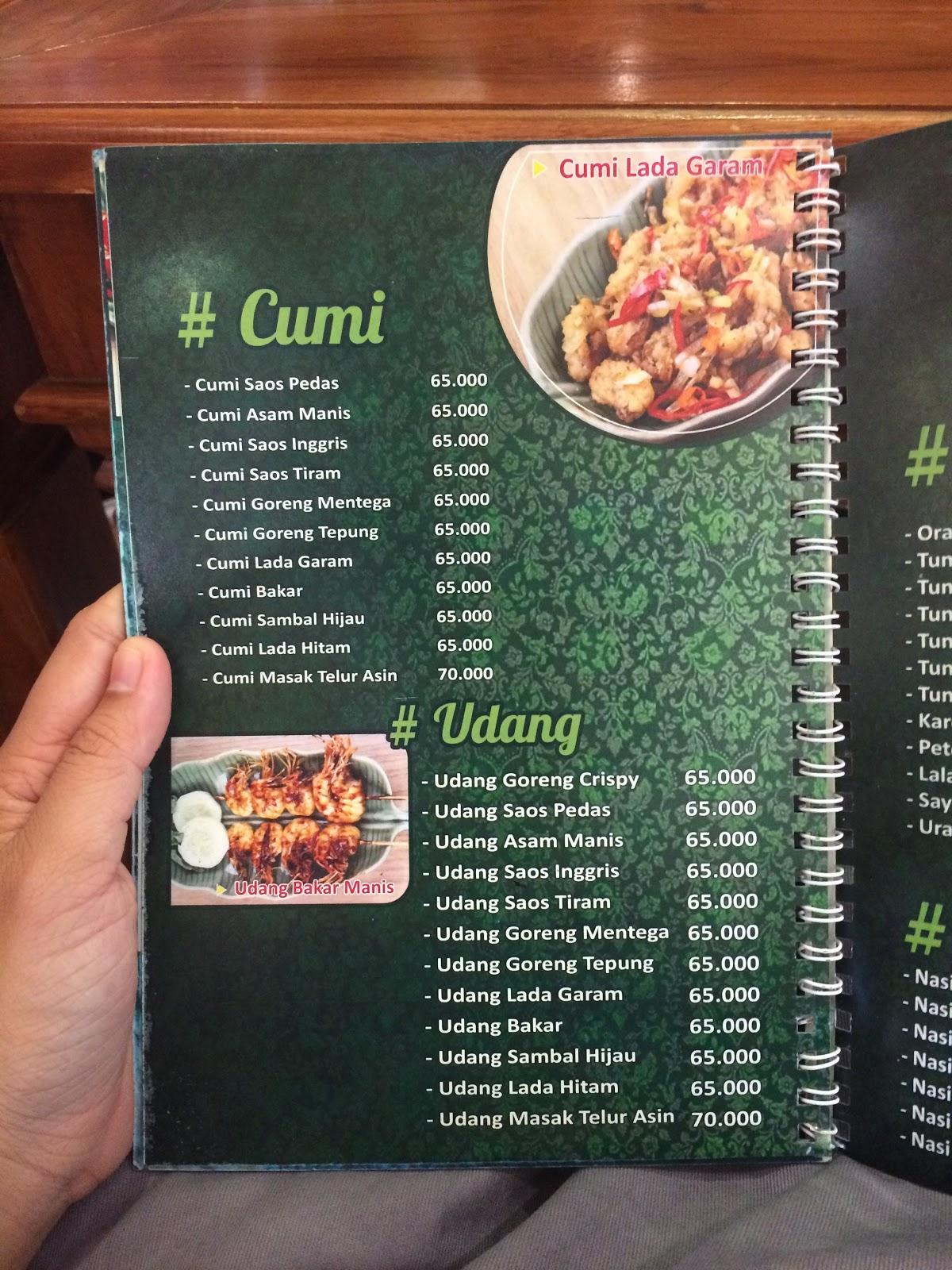 Menu at Ikan Goreng Cianjur restaurant, Mataram, Nusa Tenggara Bar. 83127