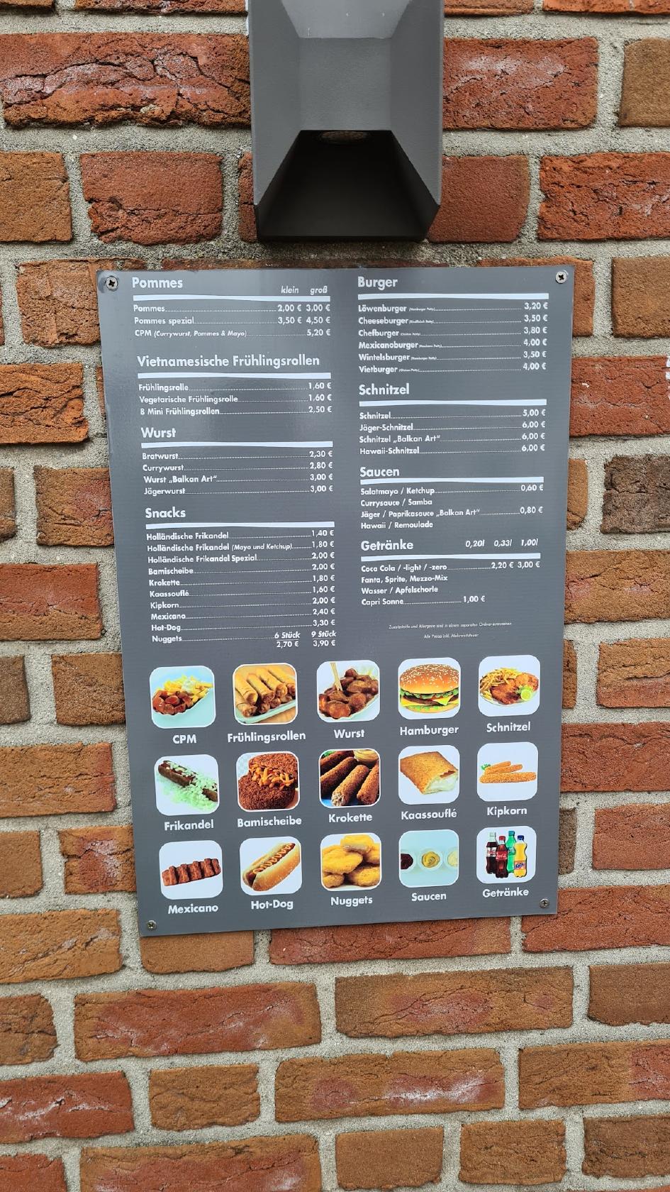 Speisekarte von Löwen Grill Schnellimbiss fast Food, Bad Bentheim