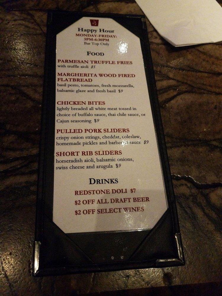 Menu at Redstone American Grill pub & bar, Bridgewater, 400 Commons Way ...
