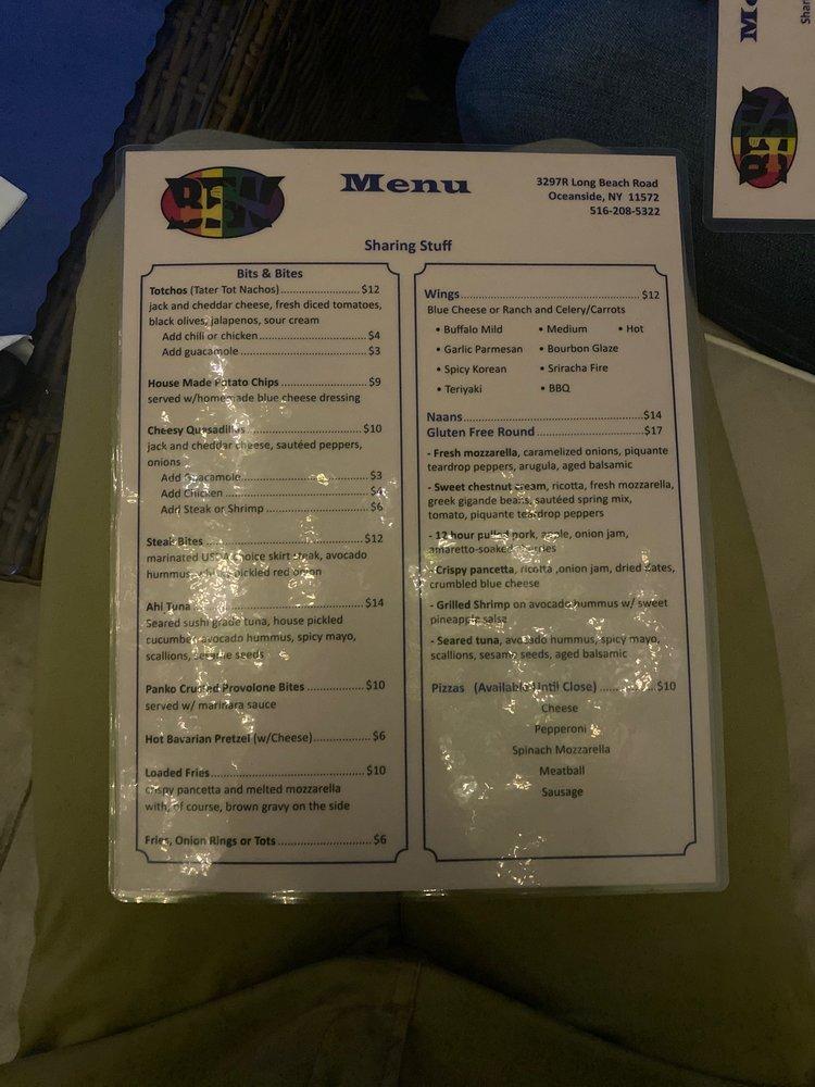 Menu at Btw pub & bar, Oceanside