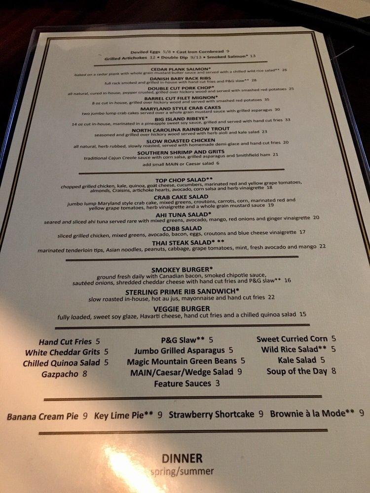 Menu at 131 MAIN Restaurant, Charlotte, Fairview Rd #100