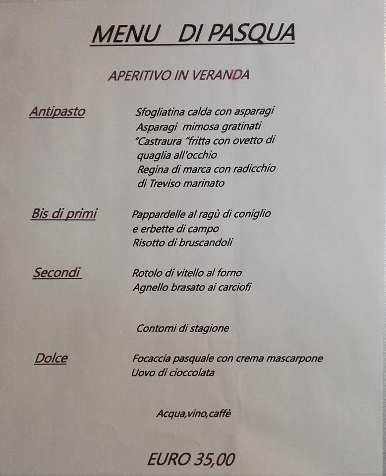 Menu da La Gemma ristorante, Dosson