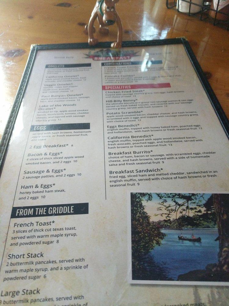 Menu at Lake of the Woods Pizzaria pizzeria, USA