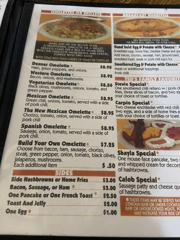 Menu at Ted'z Place Restaurant and Lounge, Commerce City