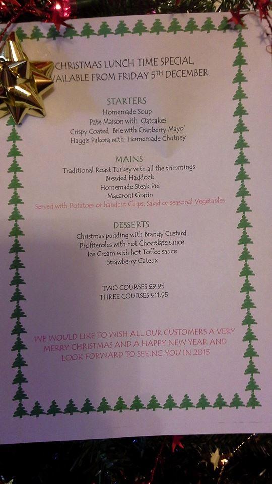 Menu at The Vaults pub & bar, Girvan