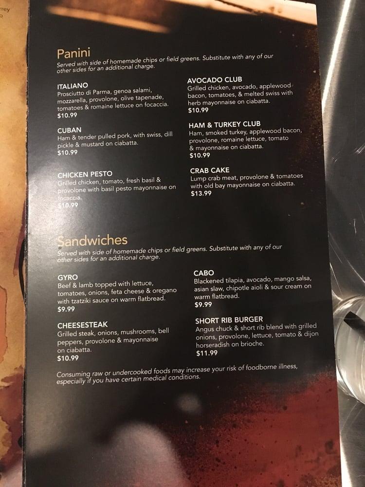 Menu at Cafe Del Sol, Martinsburg