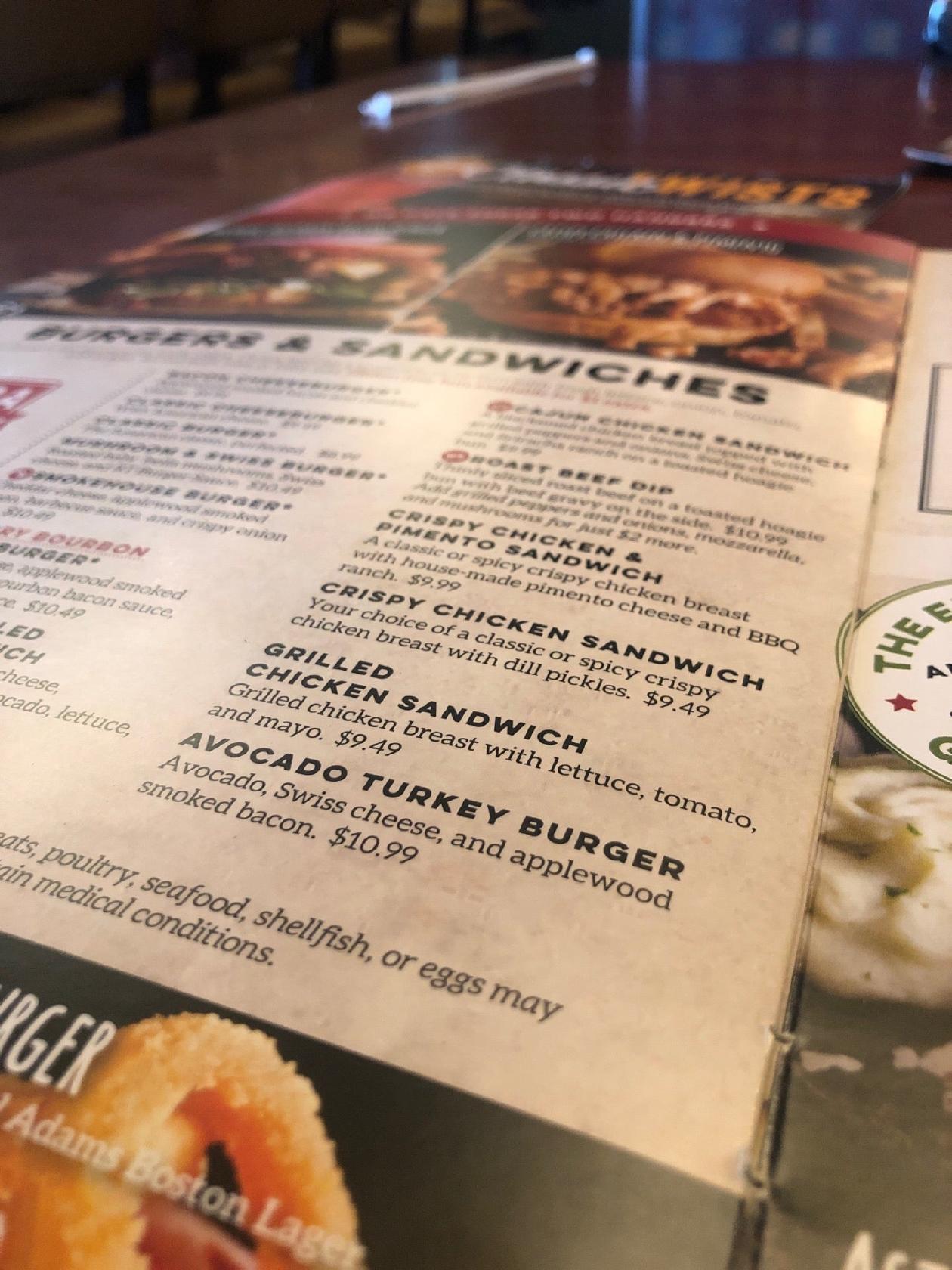Menu at Ruby Tuesday restaurant, Orangeburg, 724 Citadel Rd