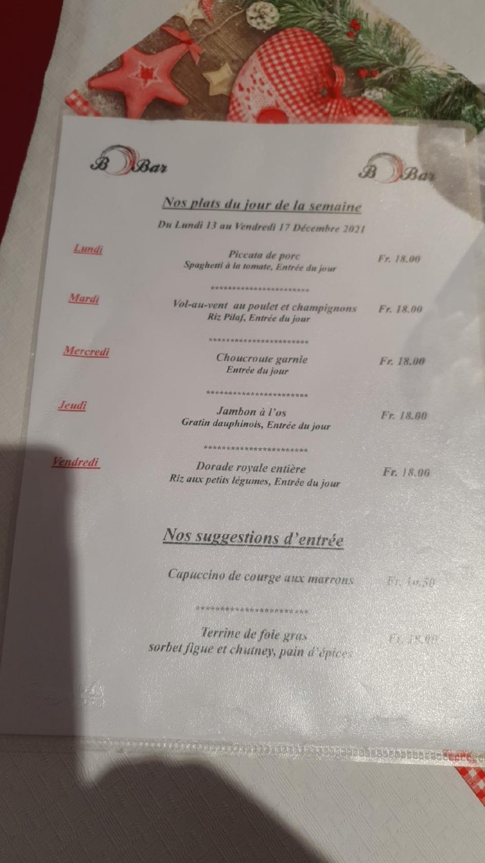 Carta de Bo Bar, Meyrin, Rte du Mandement 15