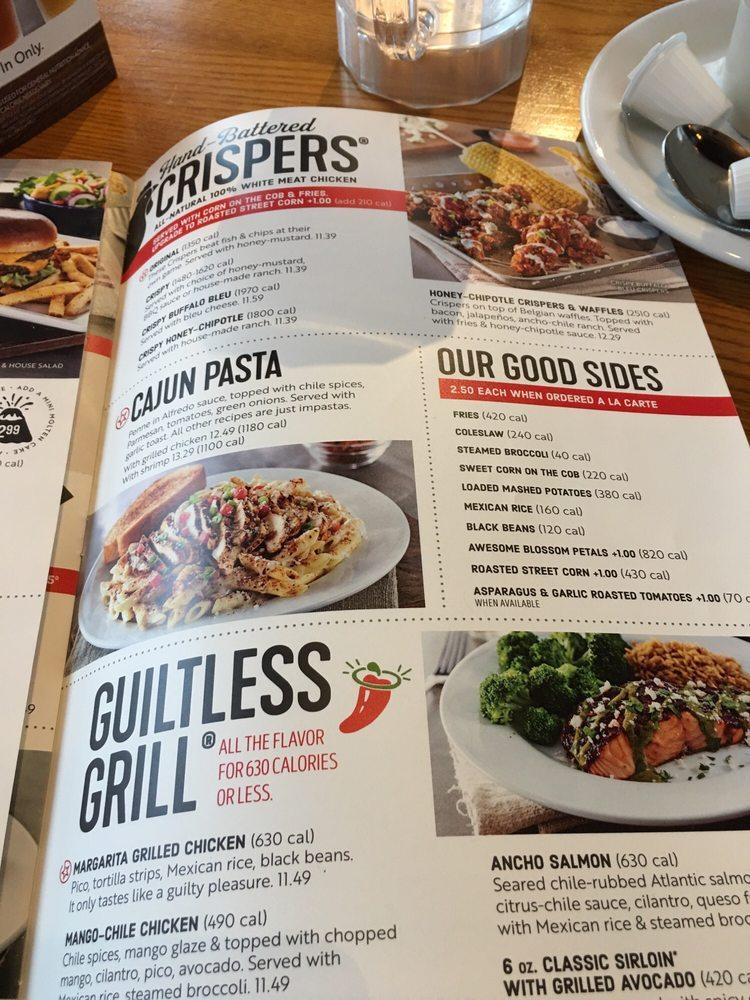 Menu at Chili's Grill & Bar, Kenosha, 75th St