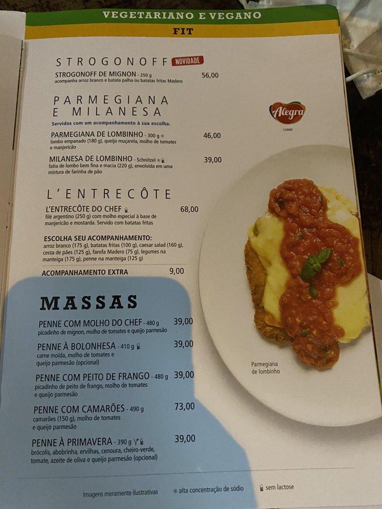 Menu at Madero Steak House cafe, Balneário Camboriú, Av. Atlântica