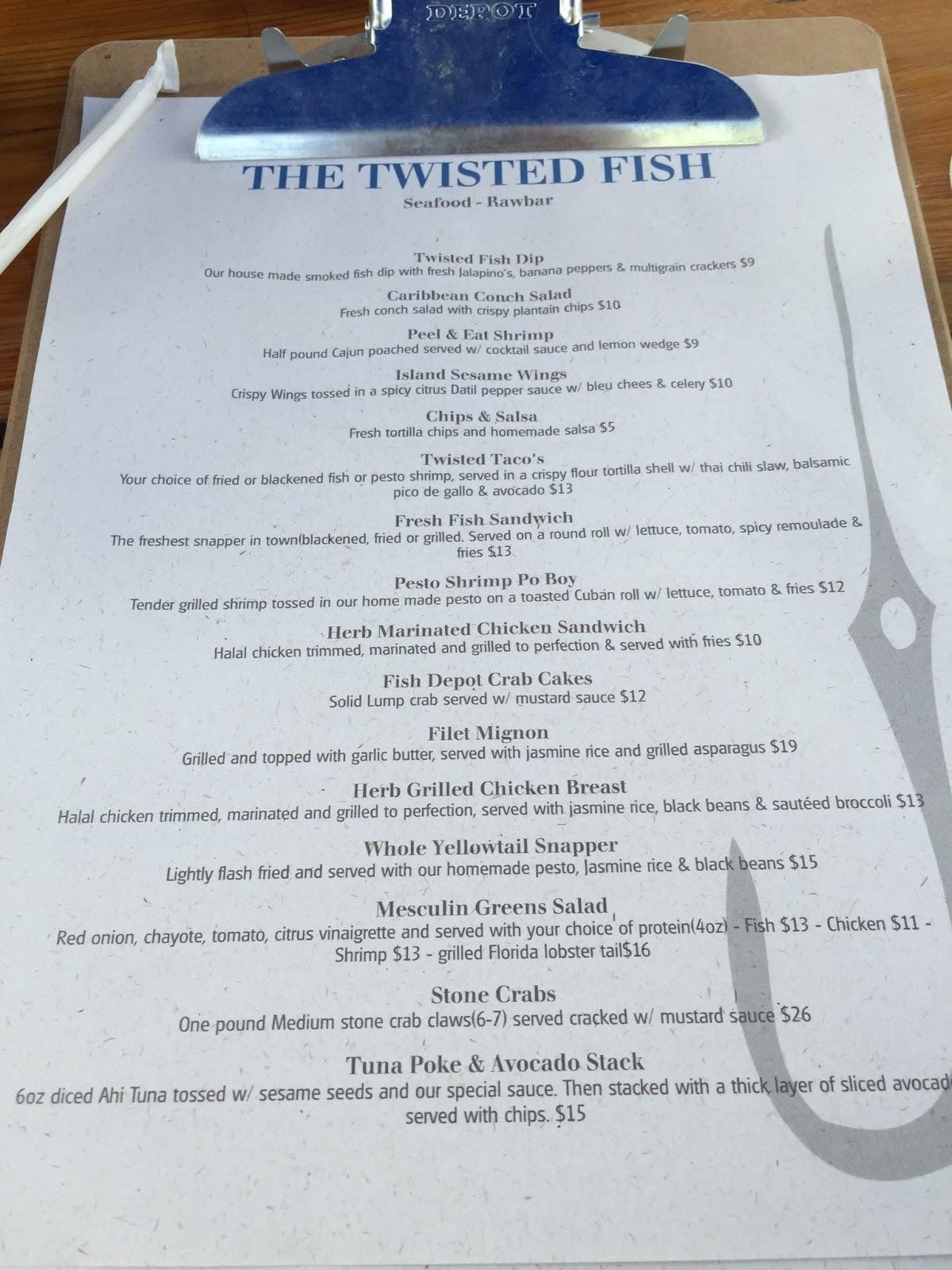 Menu at The Fish Depot Bar & Grill, Boynton Beach