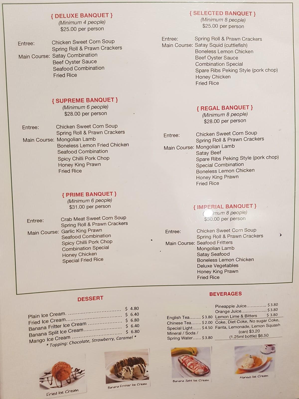 Carta de Commodore Chinese Restaurant & Takeaway, Forrestfield