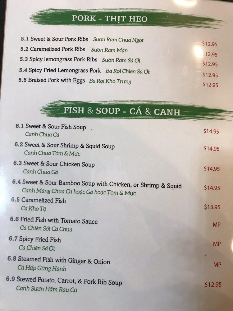 Menu at Pho 24 DBA. Hoang Toan Restaurant, Duluth