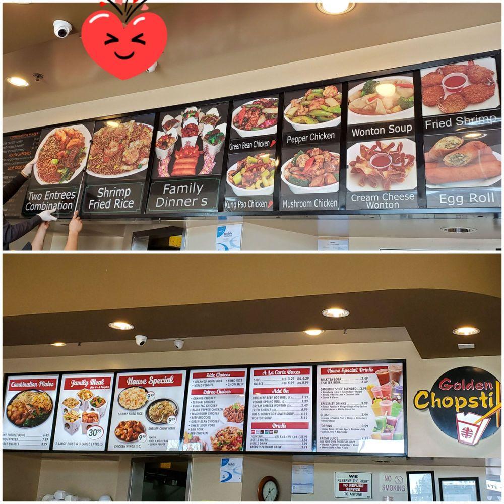 Menu at Golden Chopstix restaurant, Apple Valley, Bear Valley Rd