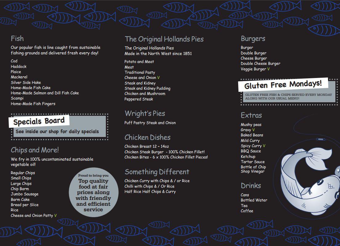 Menu at The Good Catch restaurant, Hale