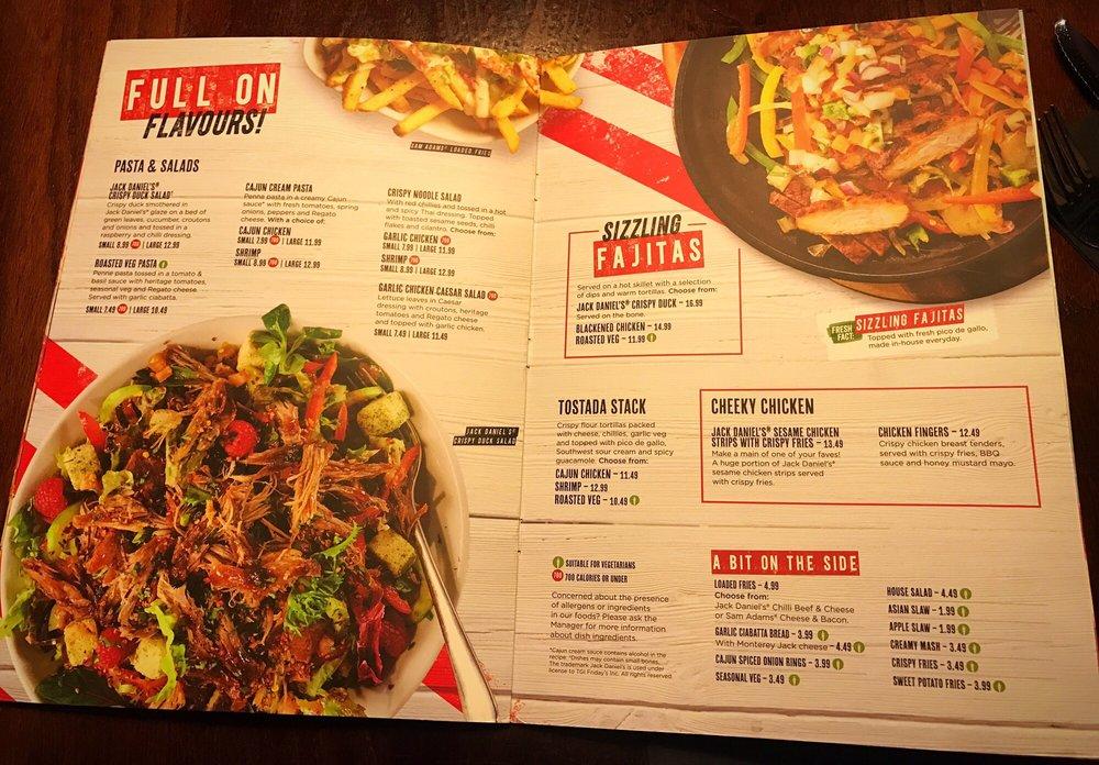 Menu at TGI Fridays - Norwich restaurant, Norwich