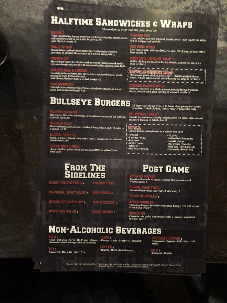 Menu at MVP Sports Bar and Grill, Chandler