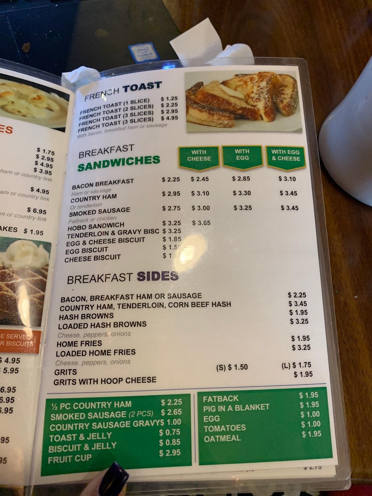 Menu at Dee's Diner restaurant, Goldsboro, W Grantham St