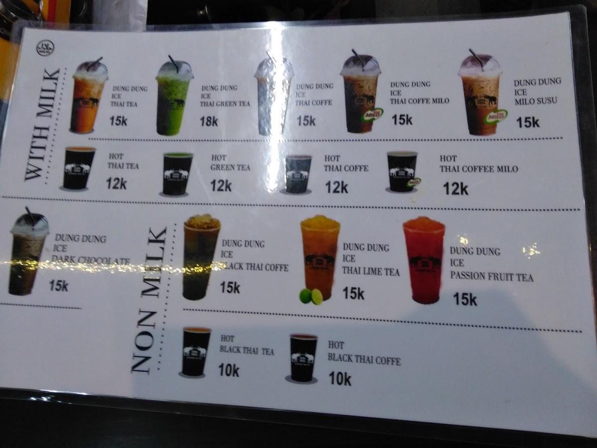 Carta del café Dung Dung Thai Tea Puri Gading, Bekasi
