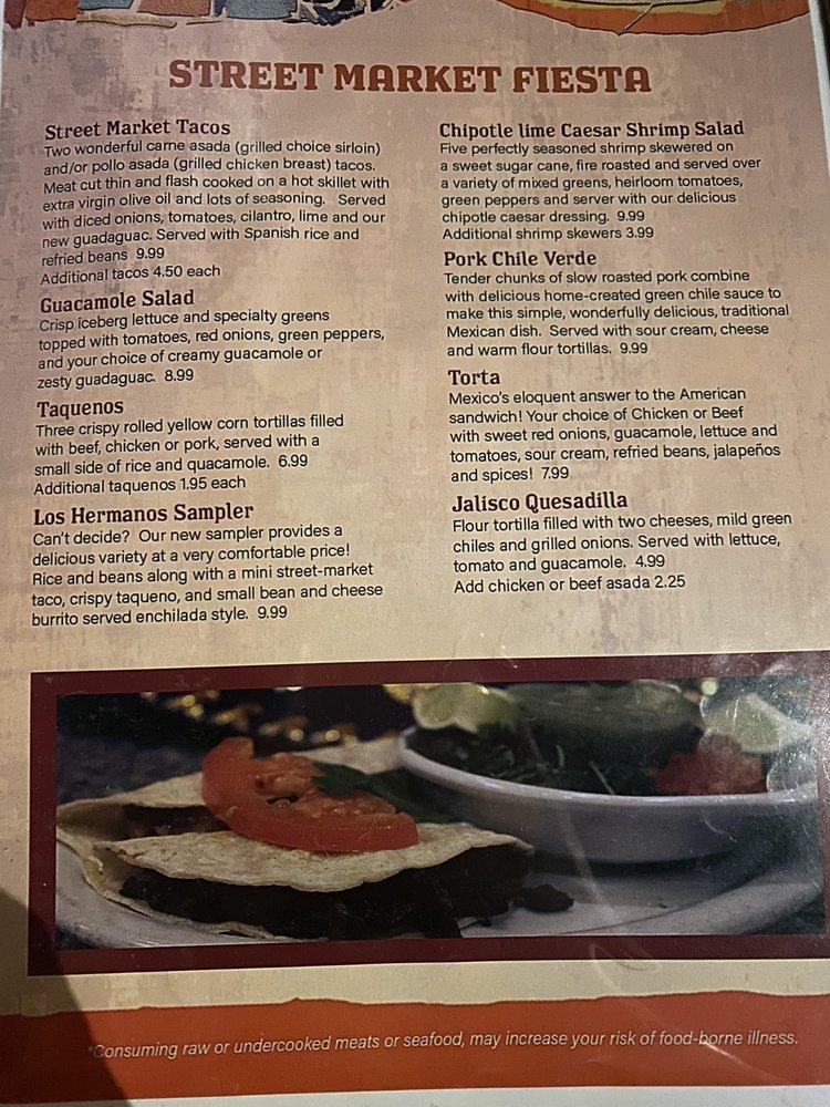 Menu at Los Hermanos desserts, Orem, 575 E University Pkwy
