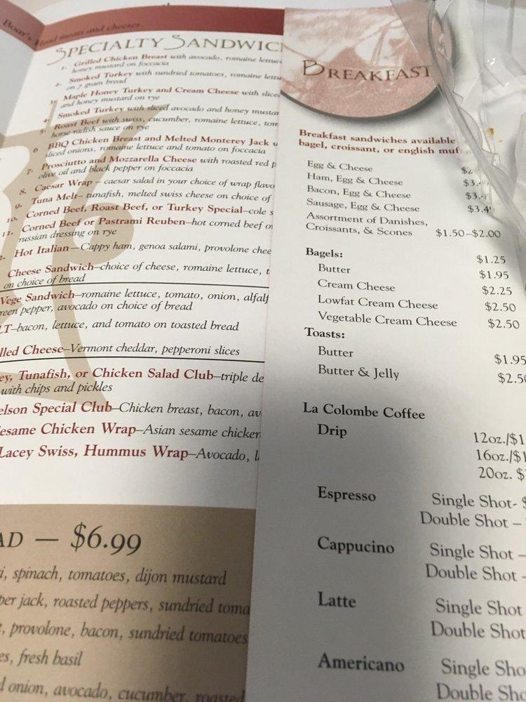 Menu at Old Nelson Food Company, Philadelphia, 129 S 30th St