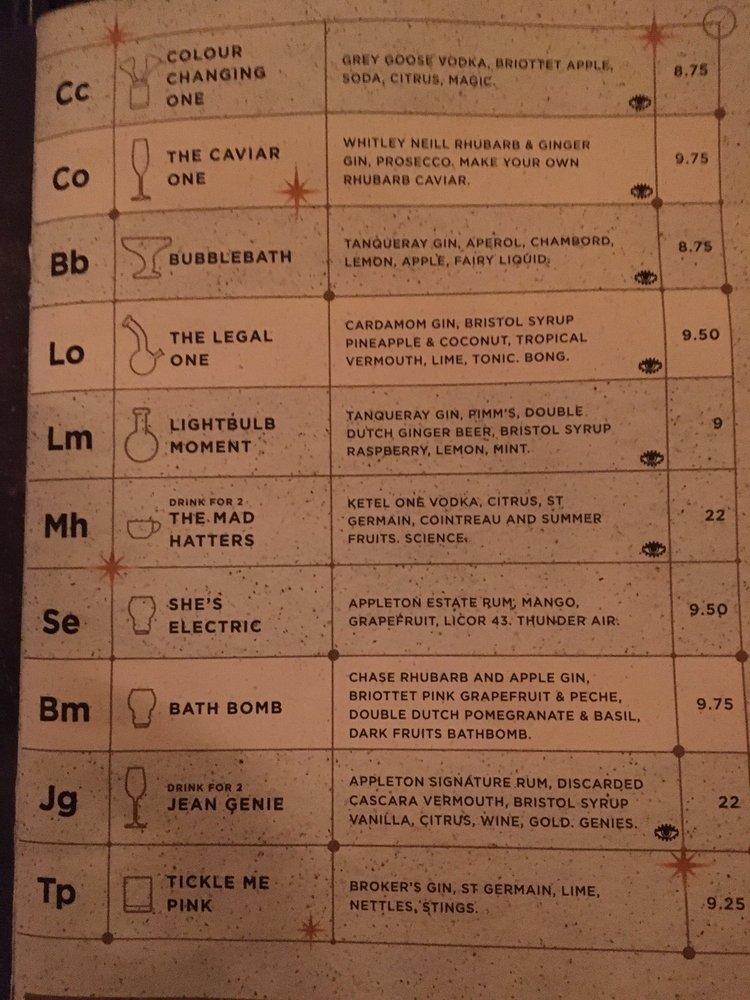 Menu at The Alchemist St Martin's Lane pub & bar, London, 63-66 St ...