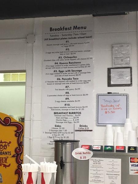 Menu at El Rodeo Mexican Restaurant, Hutchinson