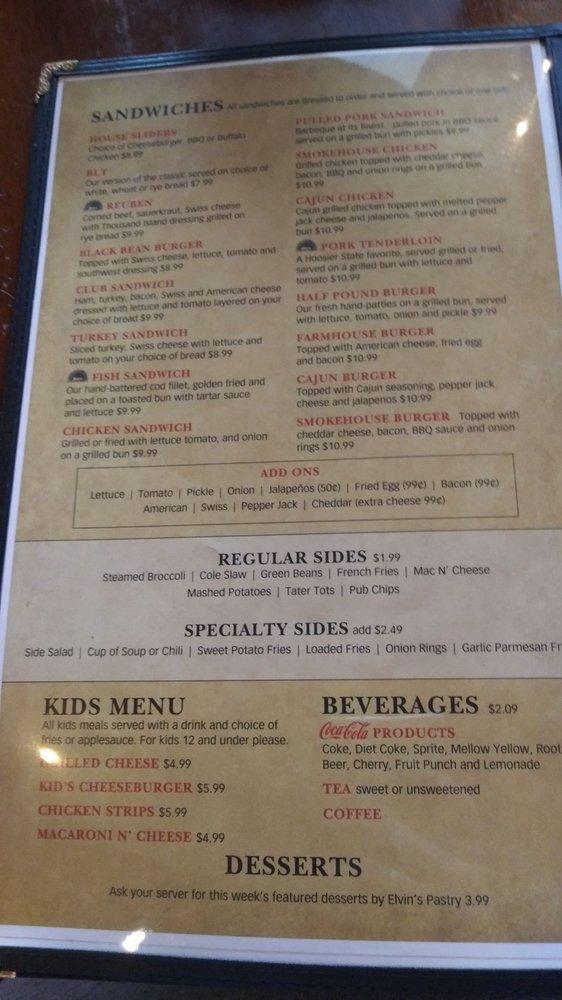 Menu at Beaver Street Tap Room pub & bar, Corydon