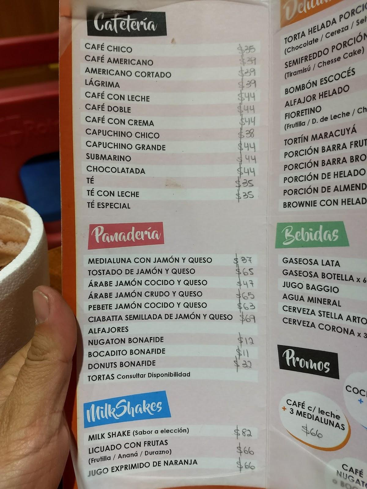 Menu at HELADERIA FIORETTO HUMBERTO, Luján
