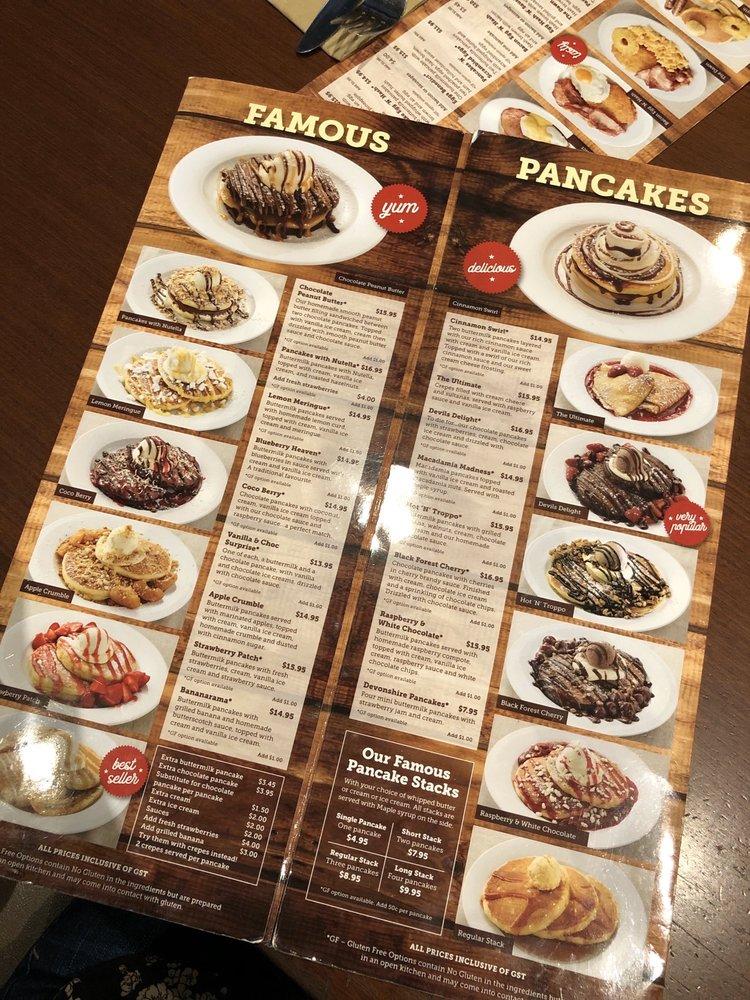 Menu at Pancakes On The Rocks pizzeria, Sydney, Shop 230 Habourside ...