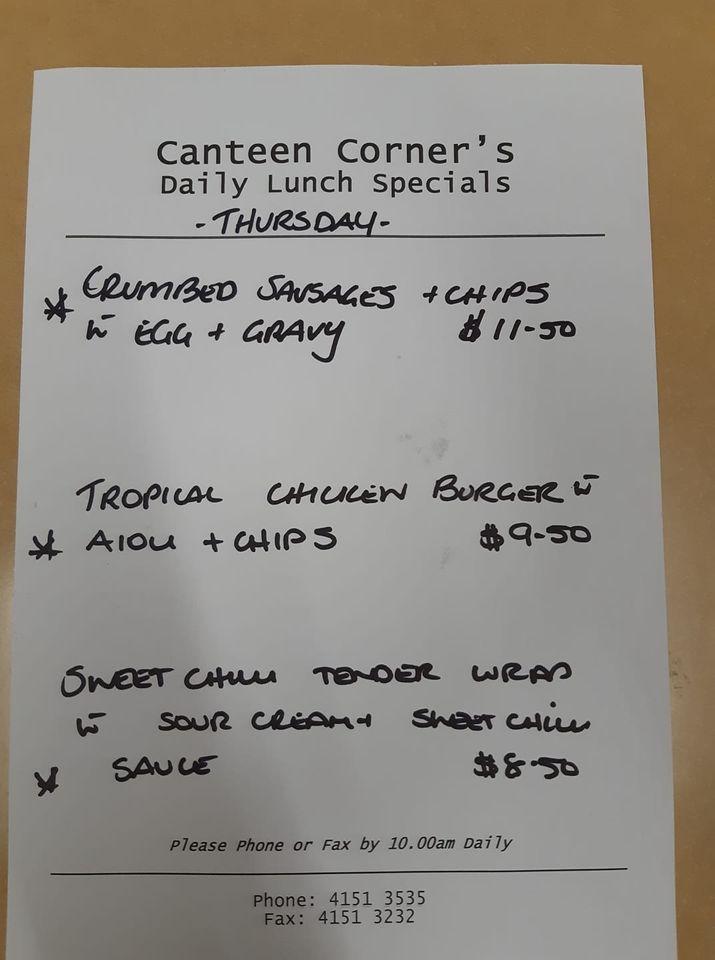 Menu at Canteen Corner fast food, Svensson Heights