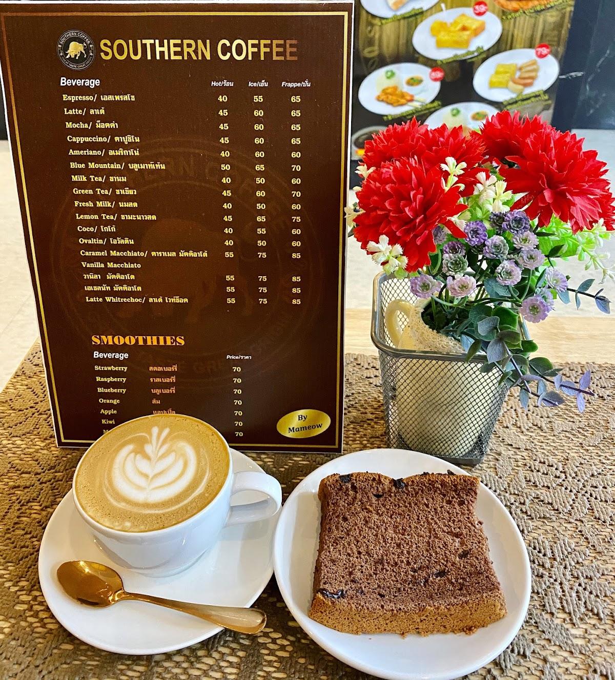 Menu at Southern Coffee by Mameow (Tesco Lotus Ladprao) cafe, Bangkok