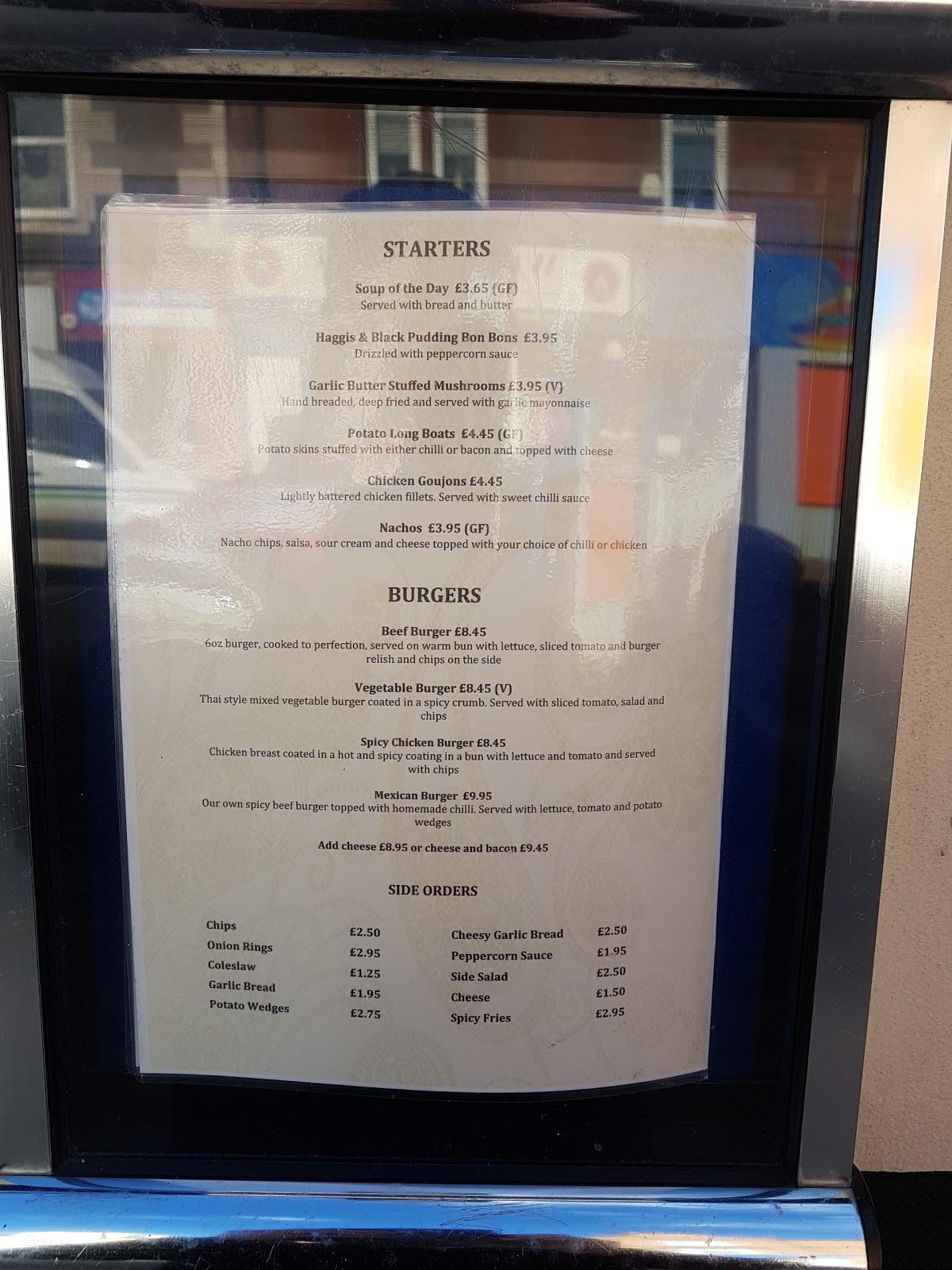 Menu at Papa Jacques pub & bar, Dundee