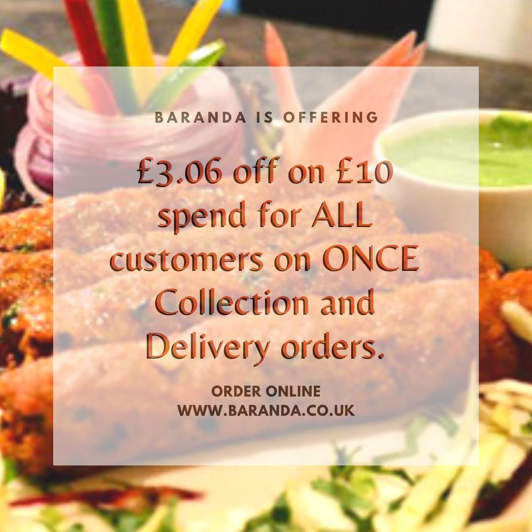 Menu at Baranda Restaurant, Wokingham