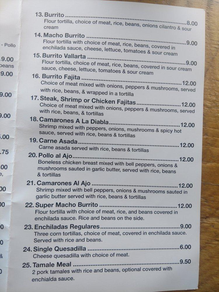 Menu at Taco Bus restaurant, Powell