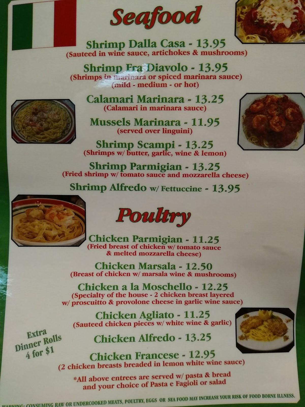 Menu at Moschello's Pizza pizzeria, Homosassa
