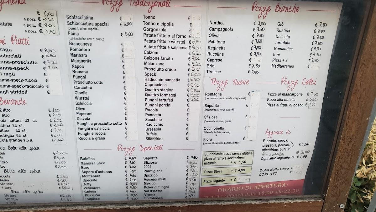 Menu da Pizza Più pizzeria, Alfonsine, Corso Giacomo Matteotti