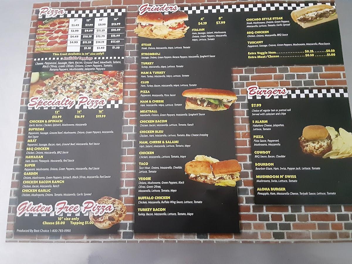 Menu at Danny's Diner restaurant, Middlebury