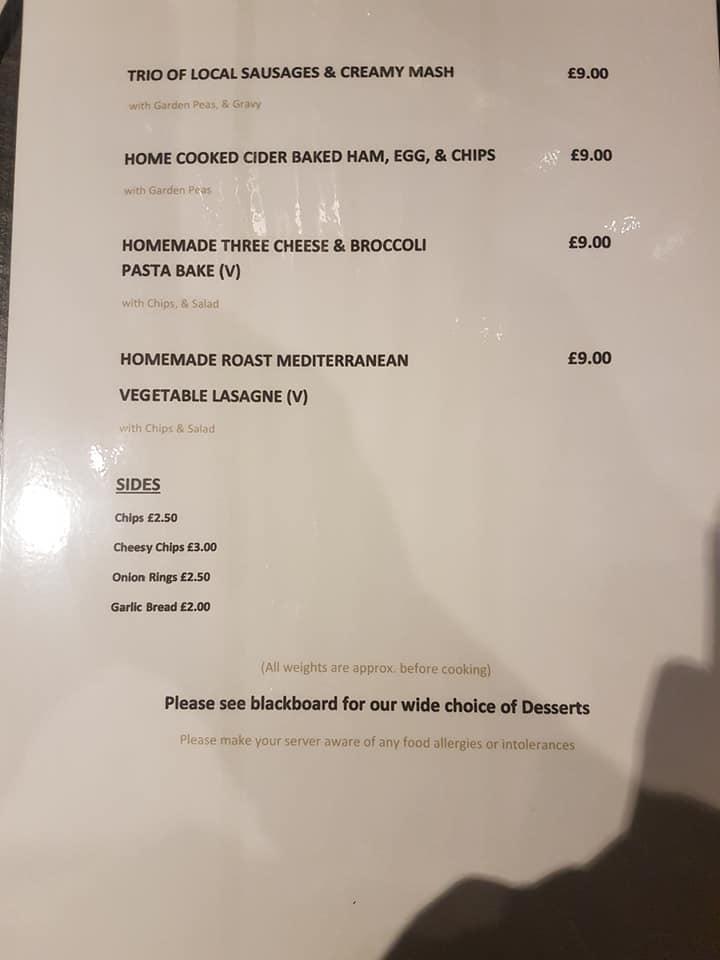 Menu at Fox and Hounds pub & bar, Heacham, 22 Station Rd