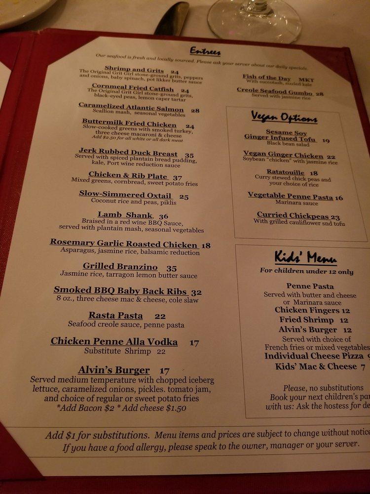 Menu at Alvin & Friends restaurant, New Rochelle