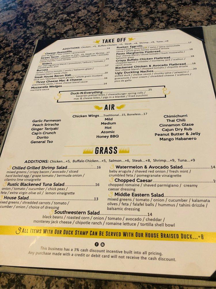 Carta del restaurante Ugly Duckling - Long Beach, Long Beach