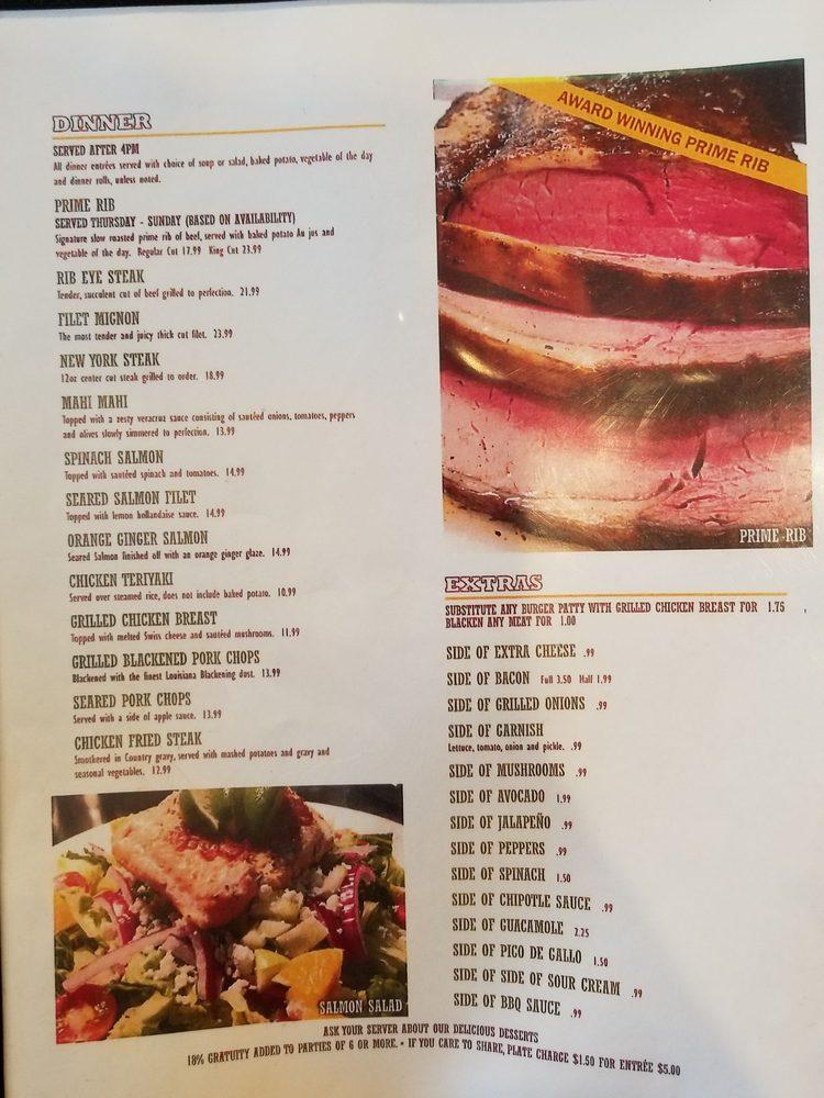 Menu at Chuckwagon Restaurant, Laughlin